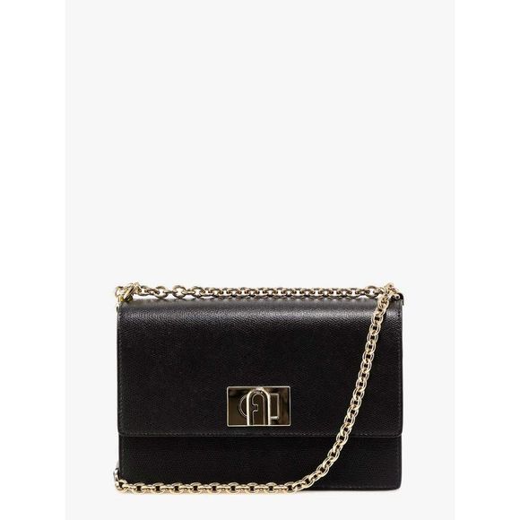 Furla | Bags | Furla Woman Leather Shoulder Bag With Metal Logo | Poshmark